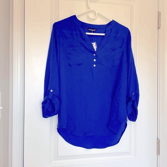 Express | Tops | Express Womens Royal Blue Top Xs | Poshmark
